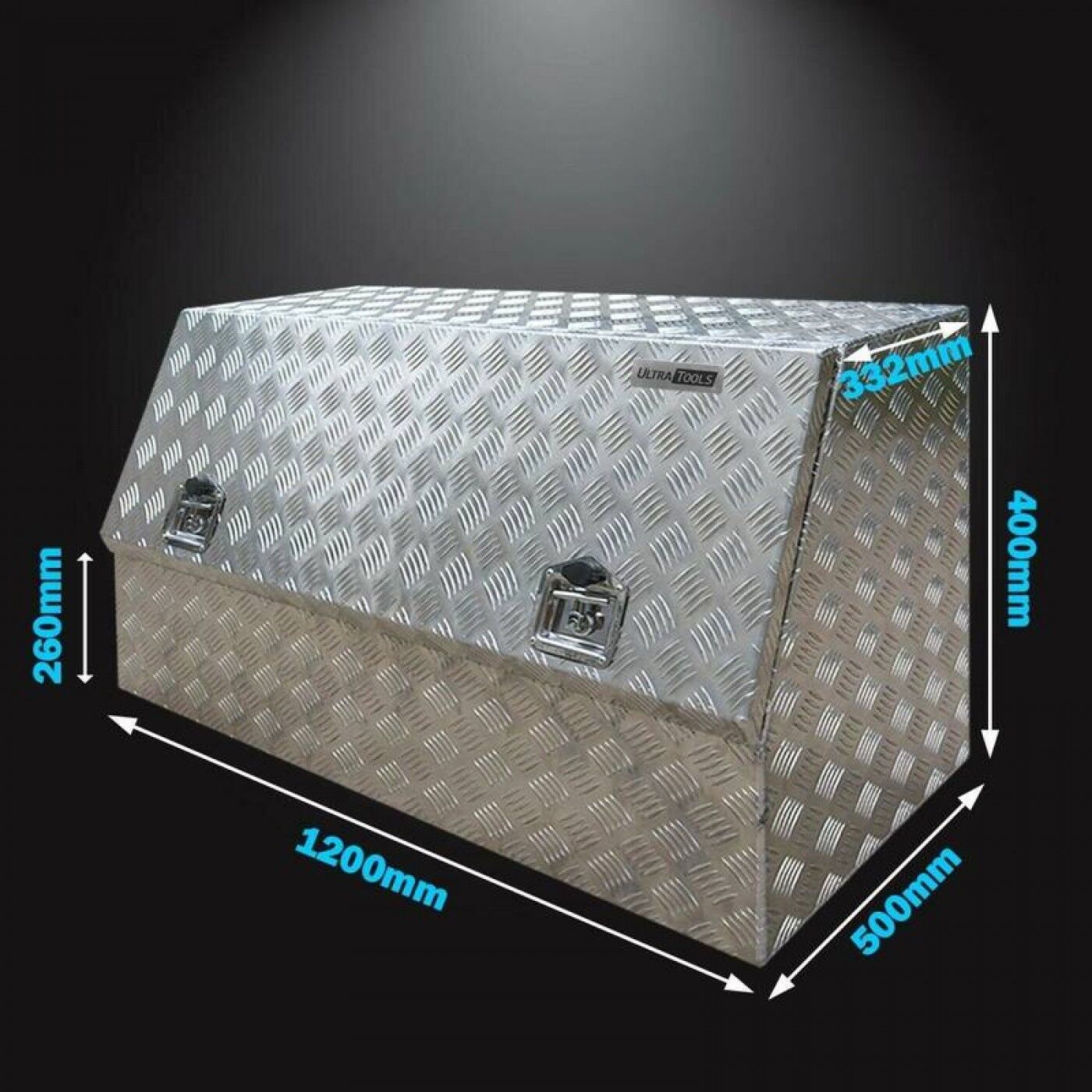 Ultra Tools Aluminium Side Opening Tool Box + Under Tray Side Tool Box