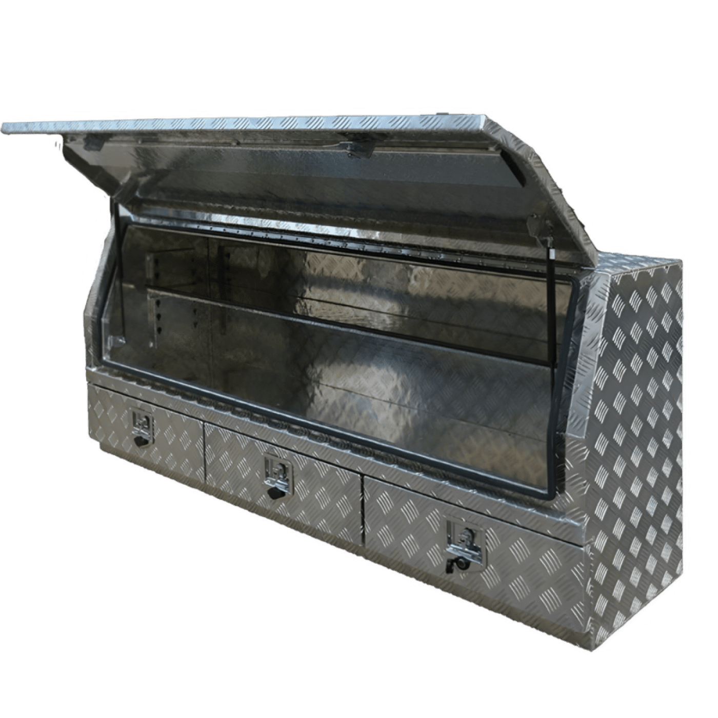Aluminium Ute Tool Box 2.5mm 1750x530x820mm 3 Drawers Side Opening ...