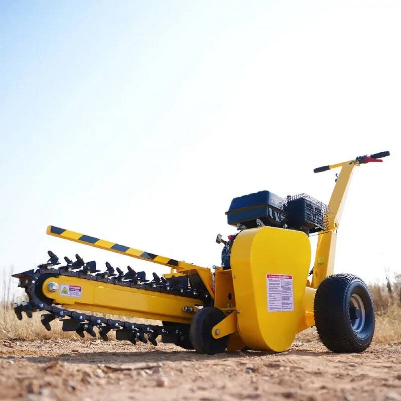 15 Hp Gasoline Engine Powered Mini Trenching Digging Machine