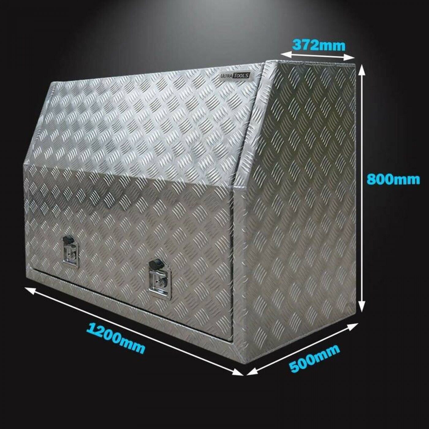 Aluminium Ute Tool Box 2.5mm 1200x500x800mm Full Side Opening Vehicle ...