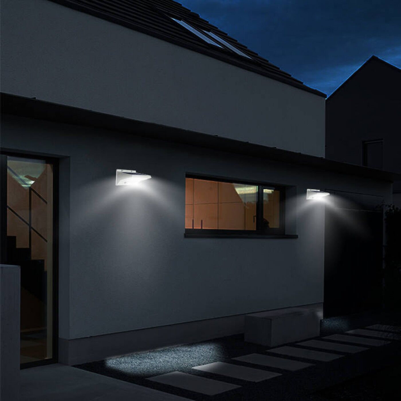 Solar motion sensor wall lights solar sensor light