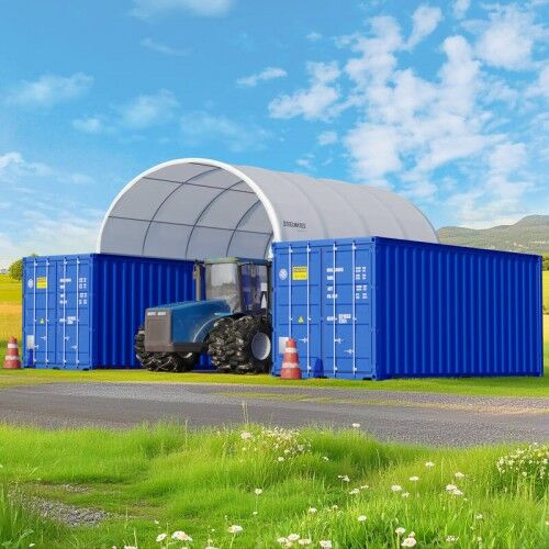 Container Shelter End Wall- 8m width