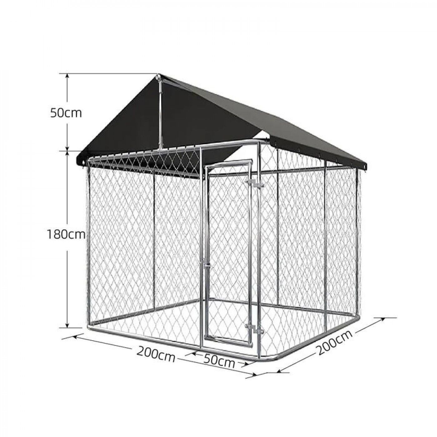Outdoor Big Cage Pet Kennel Steel Fence 2x2x1.8m