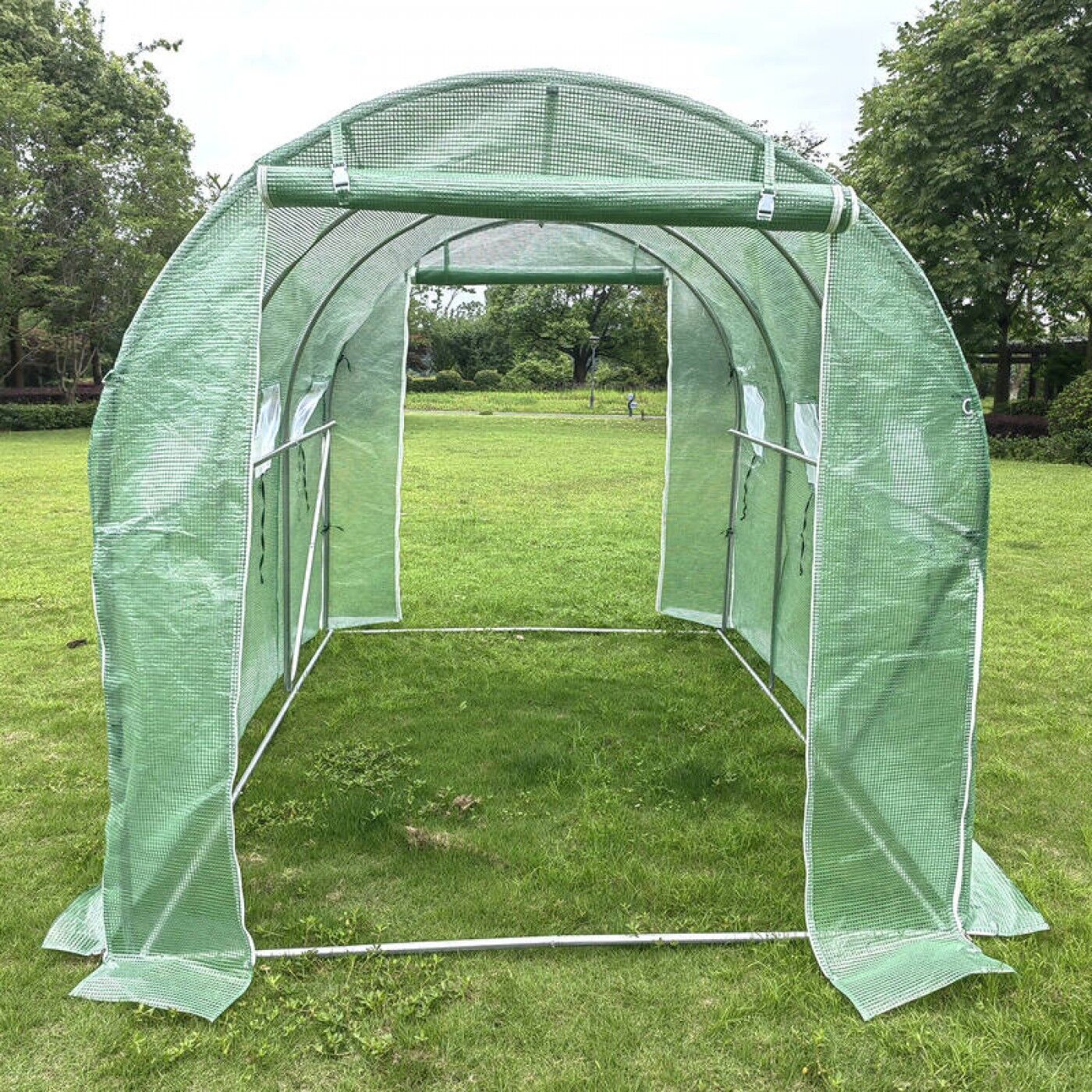 3m x 2m x 2m Tunnel (Side Open) Greenhouses Strong Galvanised Frame