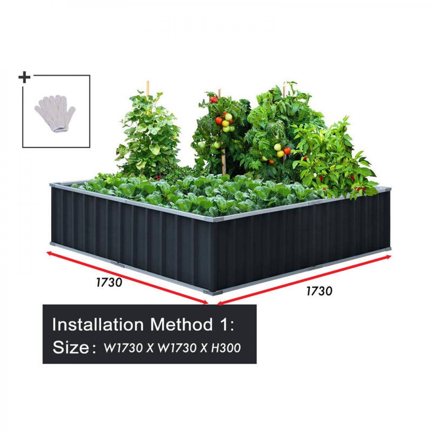 Planter box New Model with 4 layout options Grey