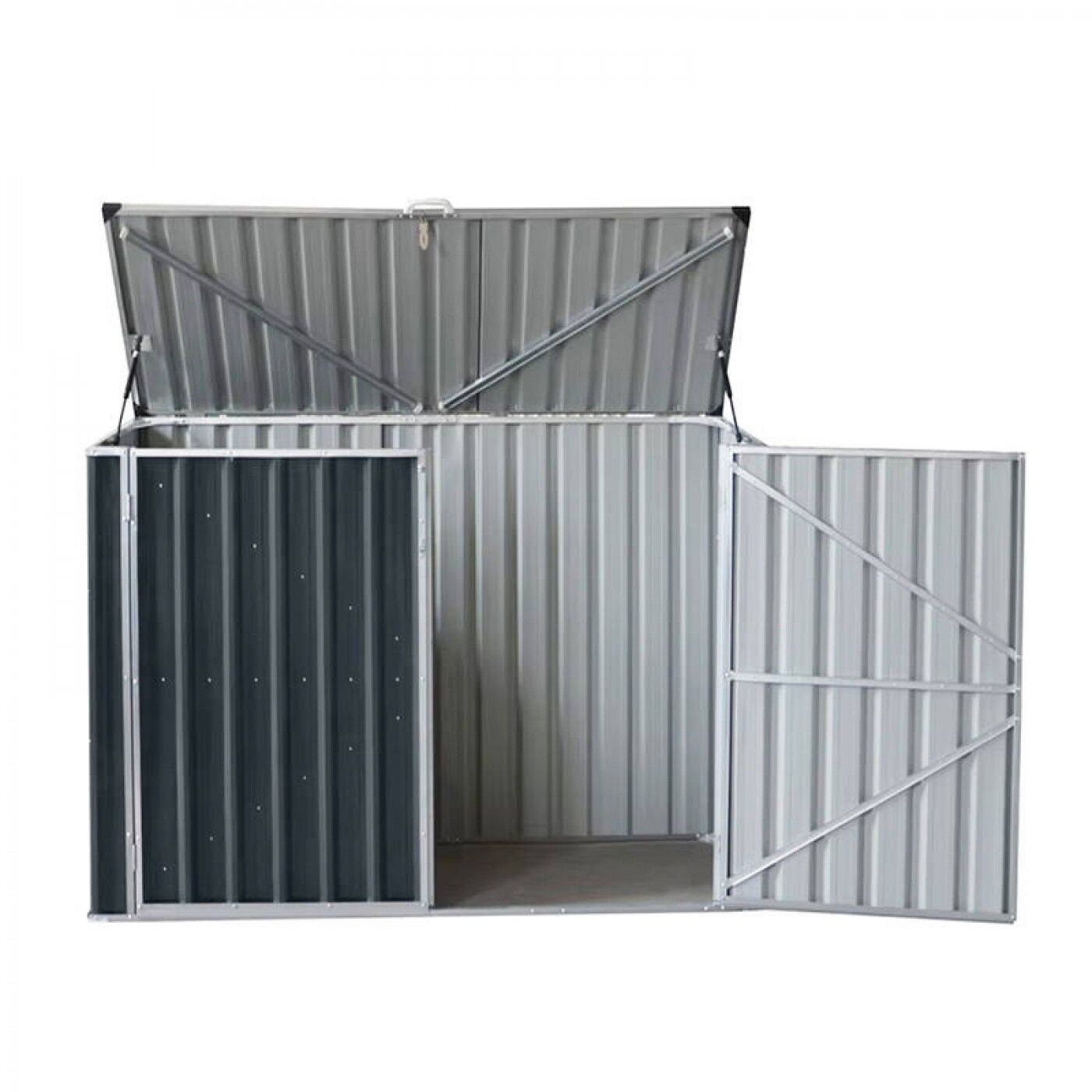 Bike Shed / Wheelie Bin Storage / Garden Storage Box (with Gas Struts)